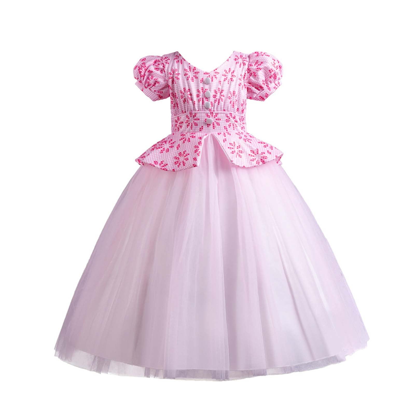 8-9 Years Dress for Big Little Girls Flower Girl Dress A-Line Midi Dress Girls Tulle Dress ...