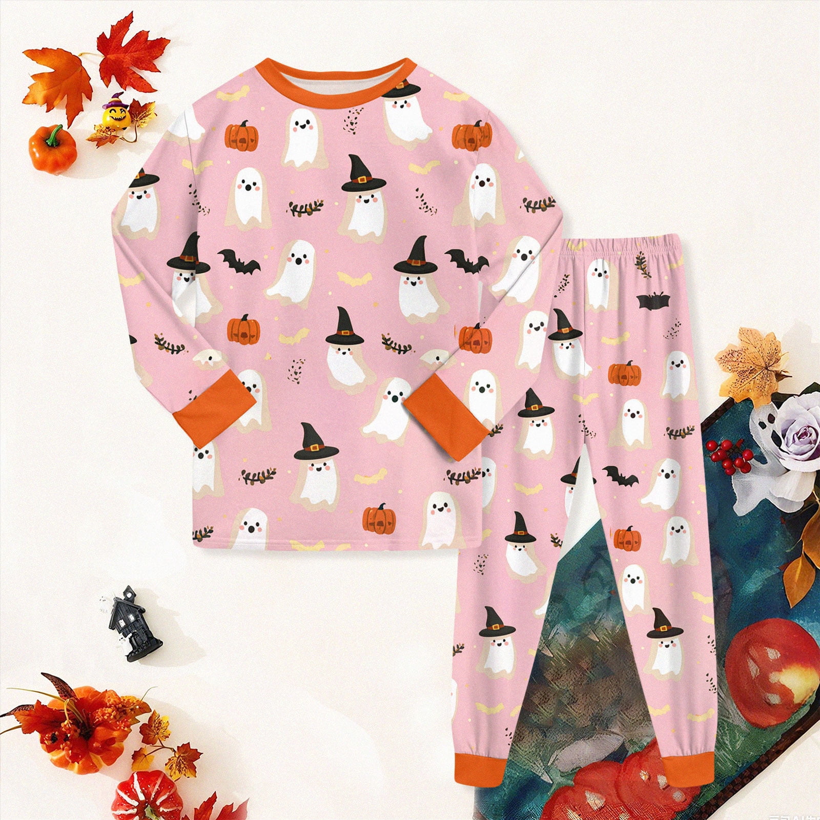 8-9 Years Girls Long Sleeve Pajama Set Kids Girls Toddler Daily Pajamas ...