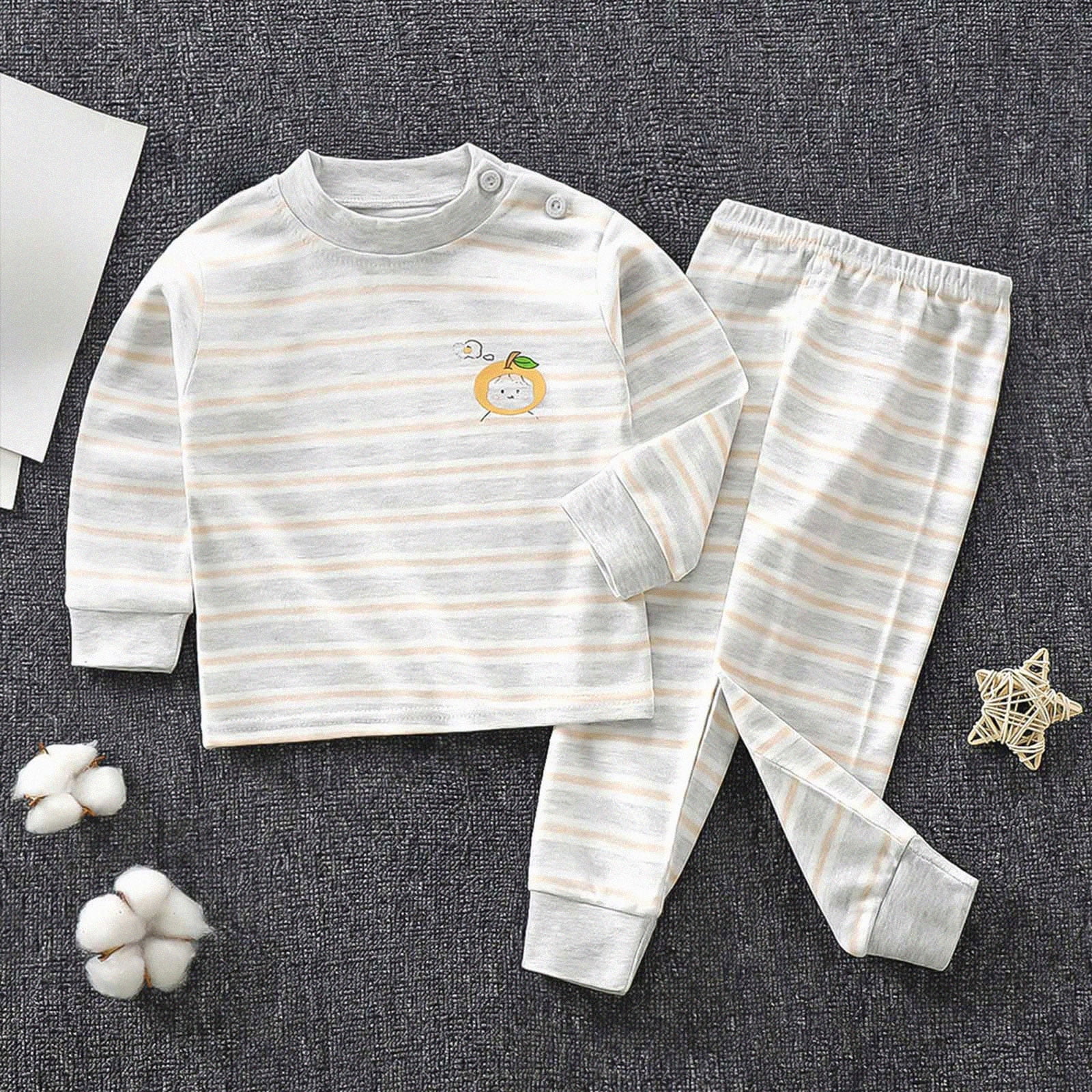 8-9 Years Girls Long Sleeve Pajama Set Toddler Baby Girl Fall Winter ...