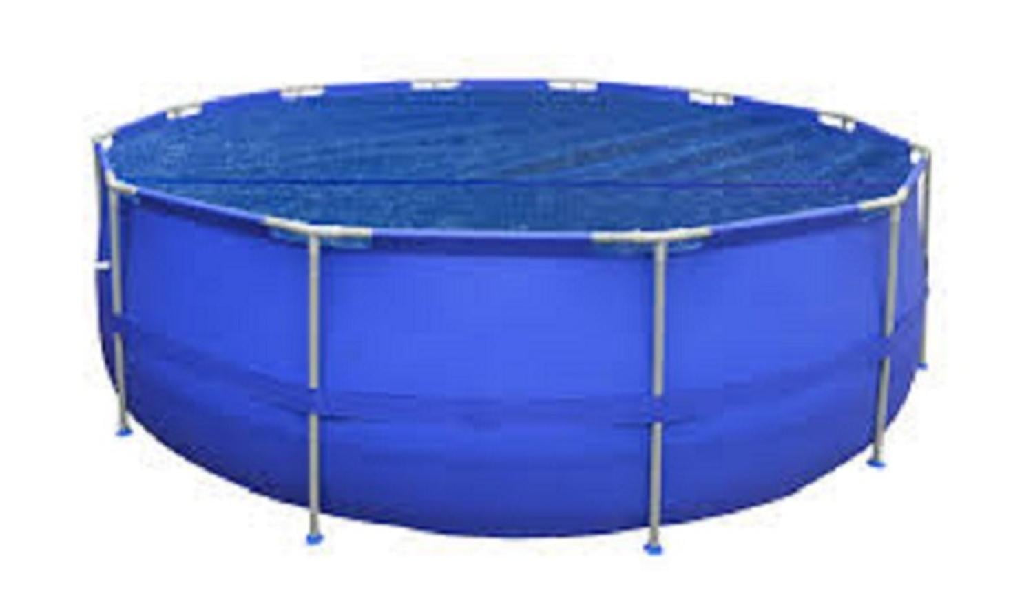 8.9 ft Blue Round Floating Solar Cover for Steel Frame Swimming Pool ...