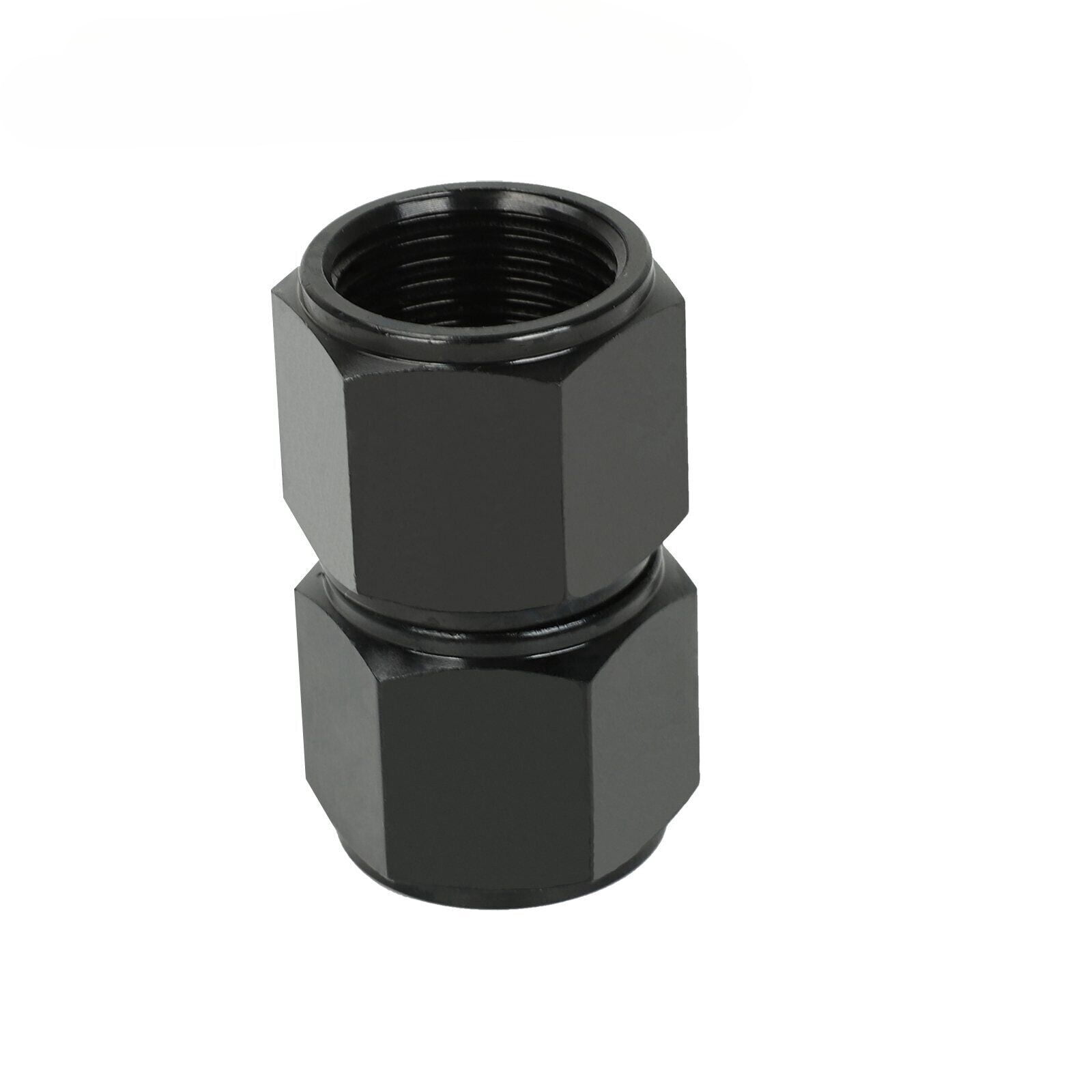 8 AN to -8 AN Straight Female Swivel Coupler Union Fitting Black ...