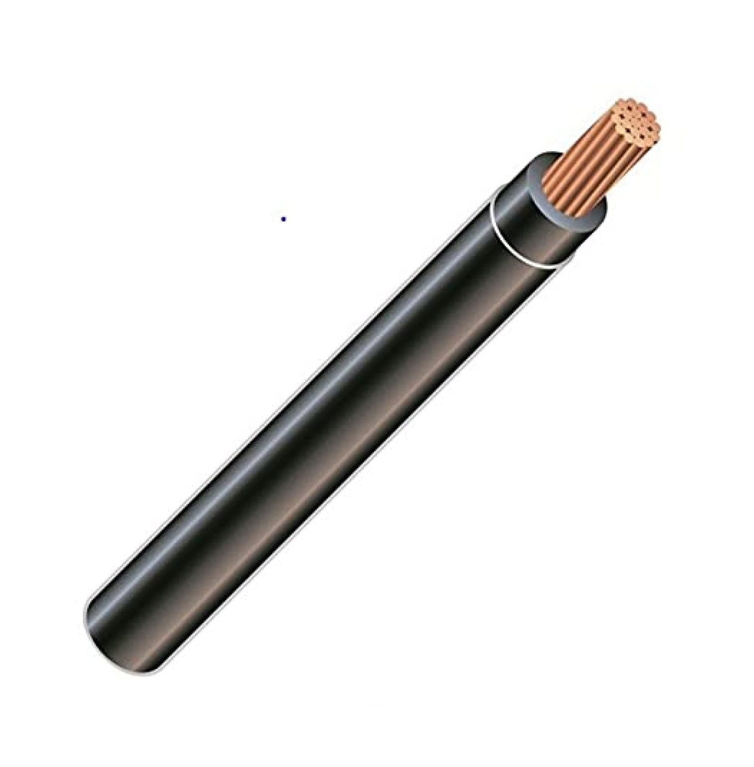 8 AWG 19-Stranded THHN Black Copper Building Wire (125Ft Cut) - Walmart.com