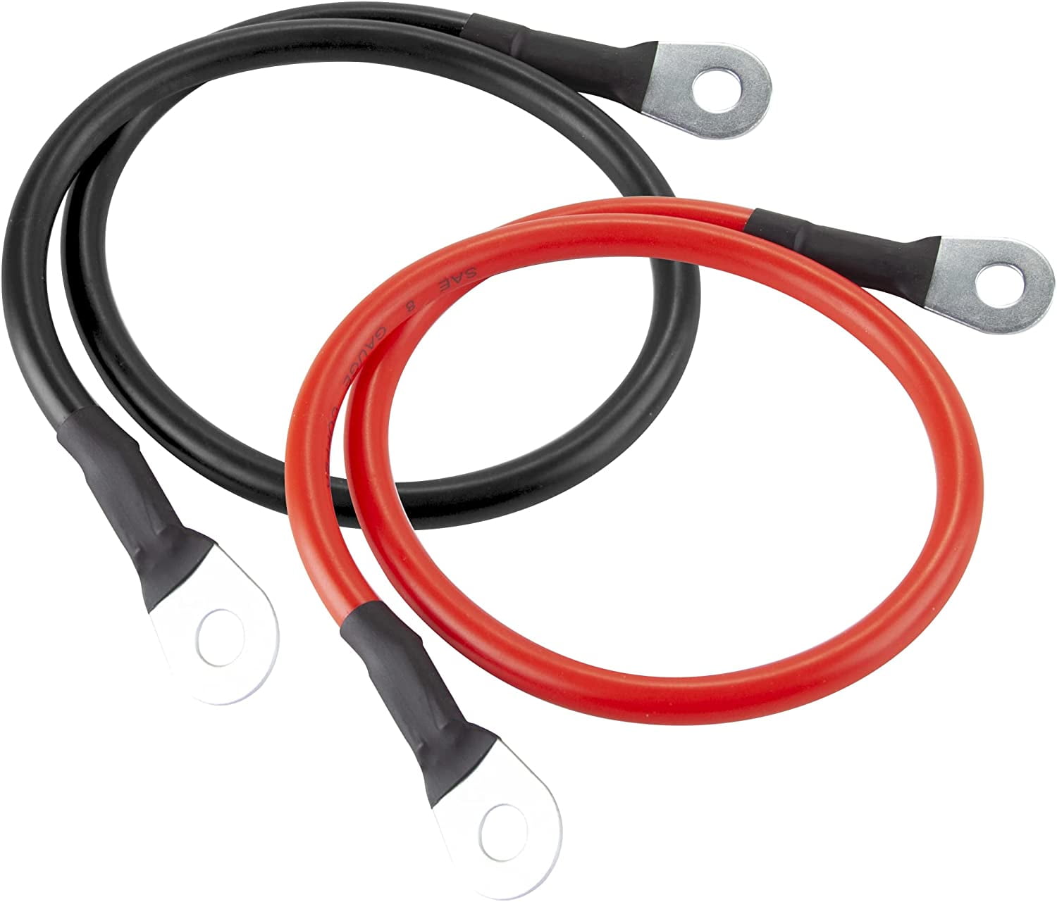 8 AWG Battery Cables, 8 Gauge 24 Inch Power Inverter Cables, 3/8" in ...