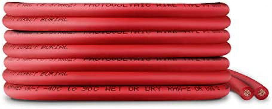 8 AWG/Gauge Solar Cable - Made In The 60 Feet Red (Variety Of Lengths ...