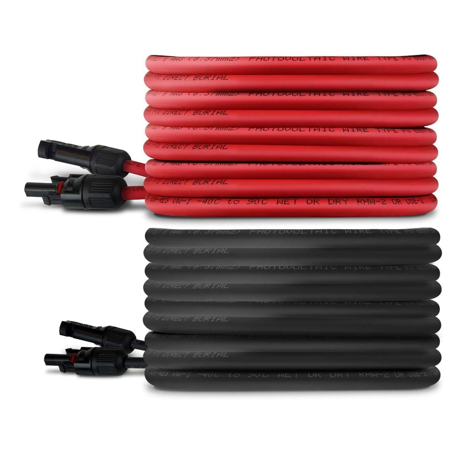 8 AWG Solar Panel Extension Cable with M/F Solar Connector Ends, 125 ...