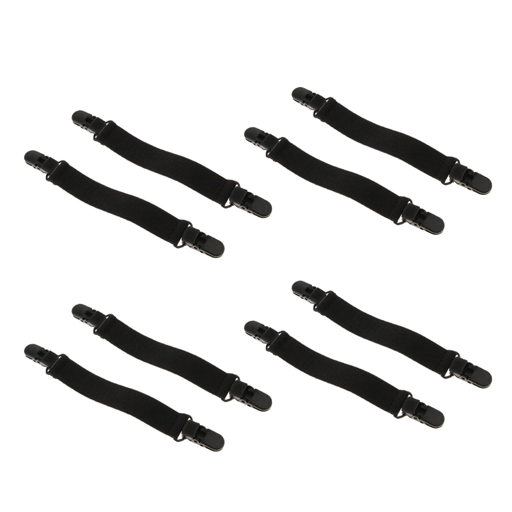 8 Adjustable Boot Straps Leg Stirrups Elastic Pant Clips for Women Men ...