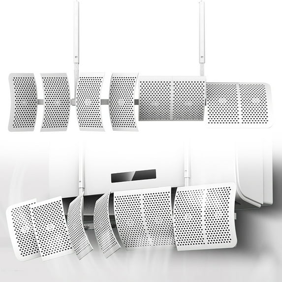 8 Adjustable Conditioner Wind Deflector Wall Mounted Baffle 0x90cm ...