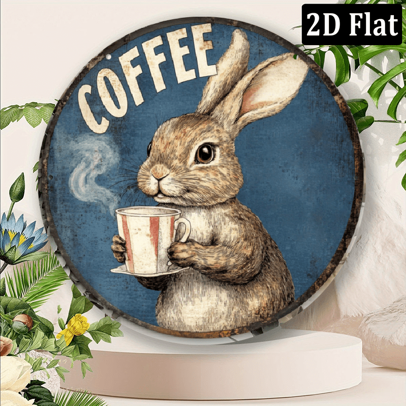 [8_ Aluminum Coffee Rabbit] 8x8_ Durable Aluminum Coffee Rabbit Round ...