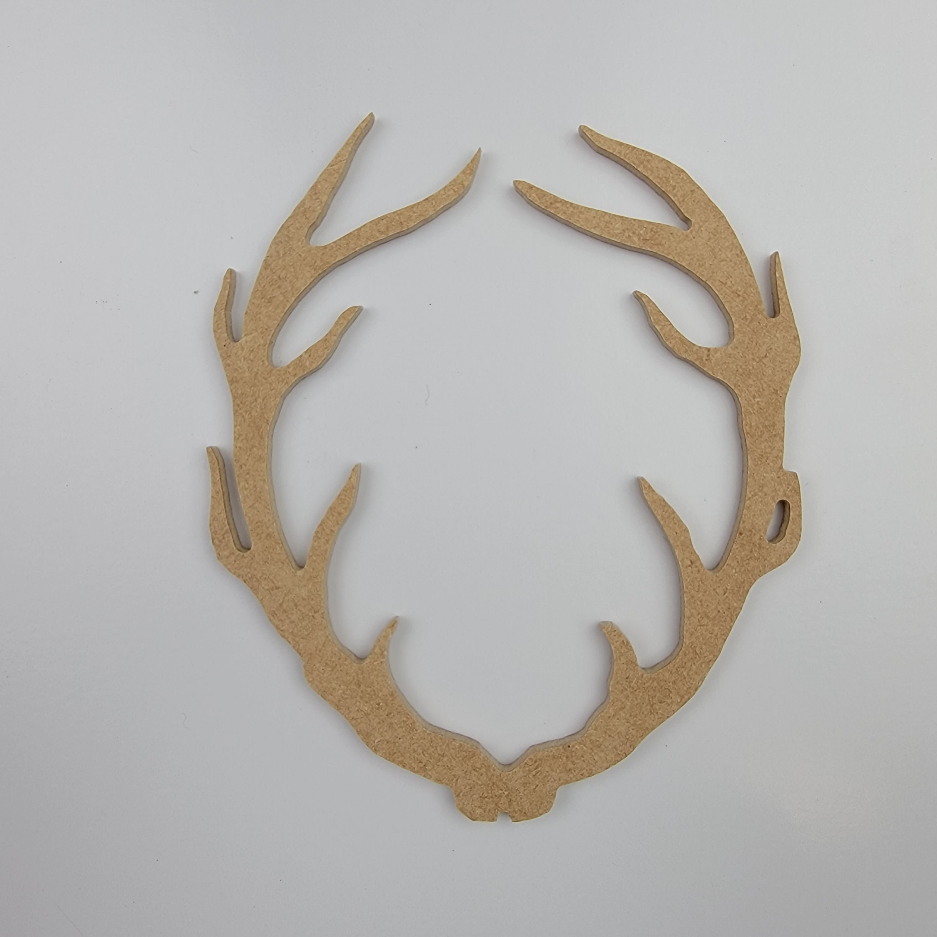 8"Antler Wreath, Unfinished Wood Art Shape by Wooden Craft Cutouts, 1-8 ...
