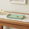 8" Aqua And Gold Cast Iron Ribbons Vanity Tray - Walmart.com