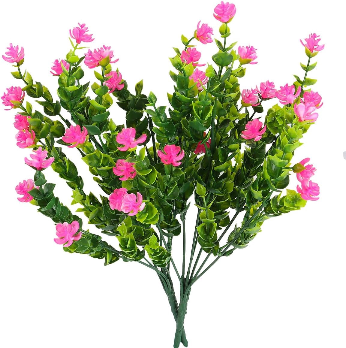 8 Artificial Flowers Outdoor UV Fake Flowers Greenery Shrubs Fake ...