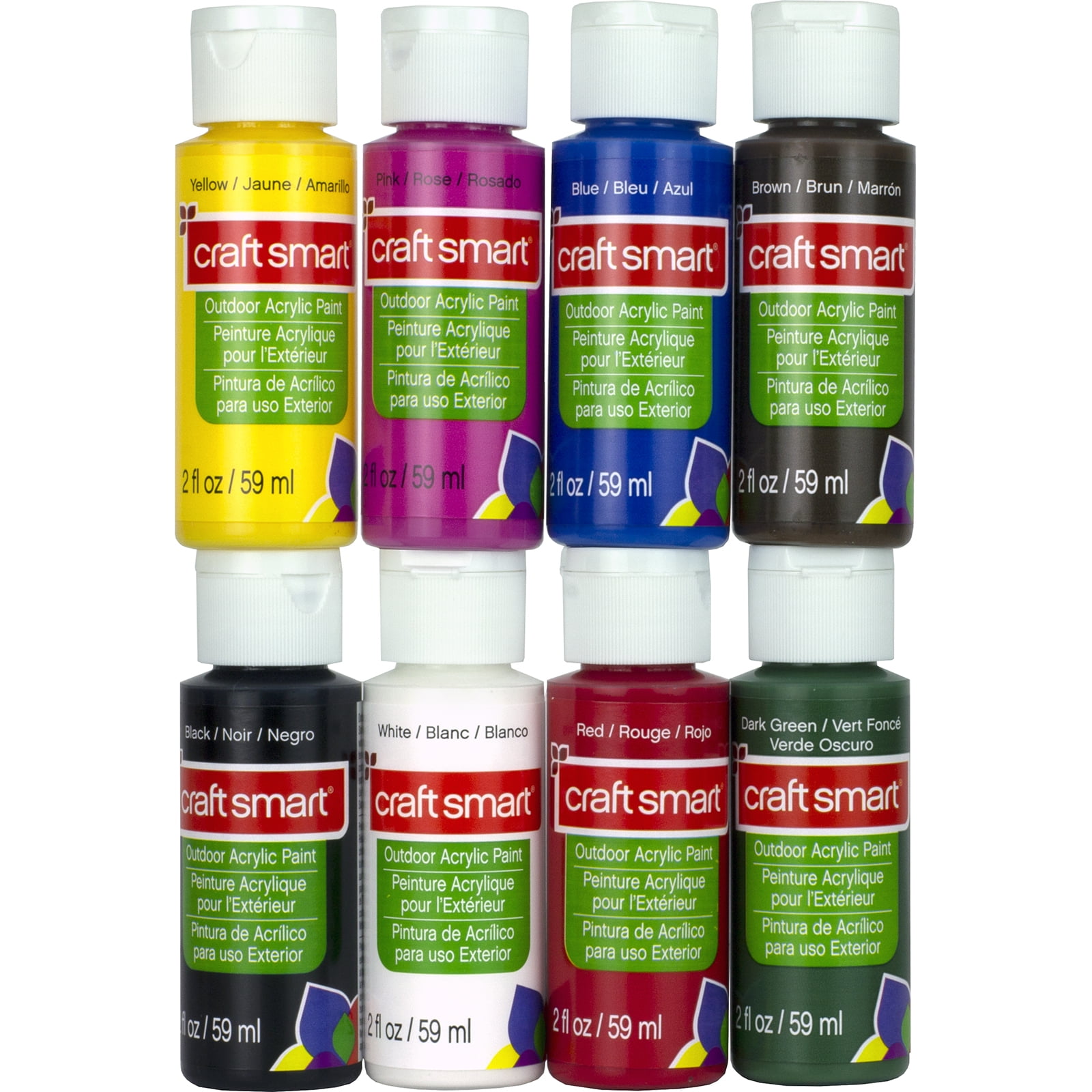 Craft Smart 8 Assorted Outdoor Acrylic Paint Set - Non-Toxic, Water ...