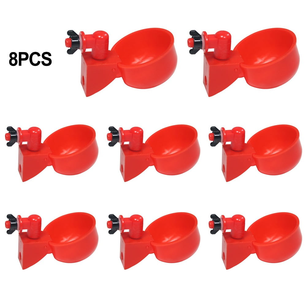 8× Automatic Water Cups Poultry Drinker for Chickens Ducks Quails ...