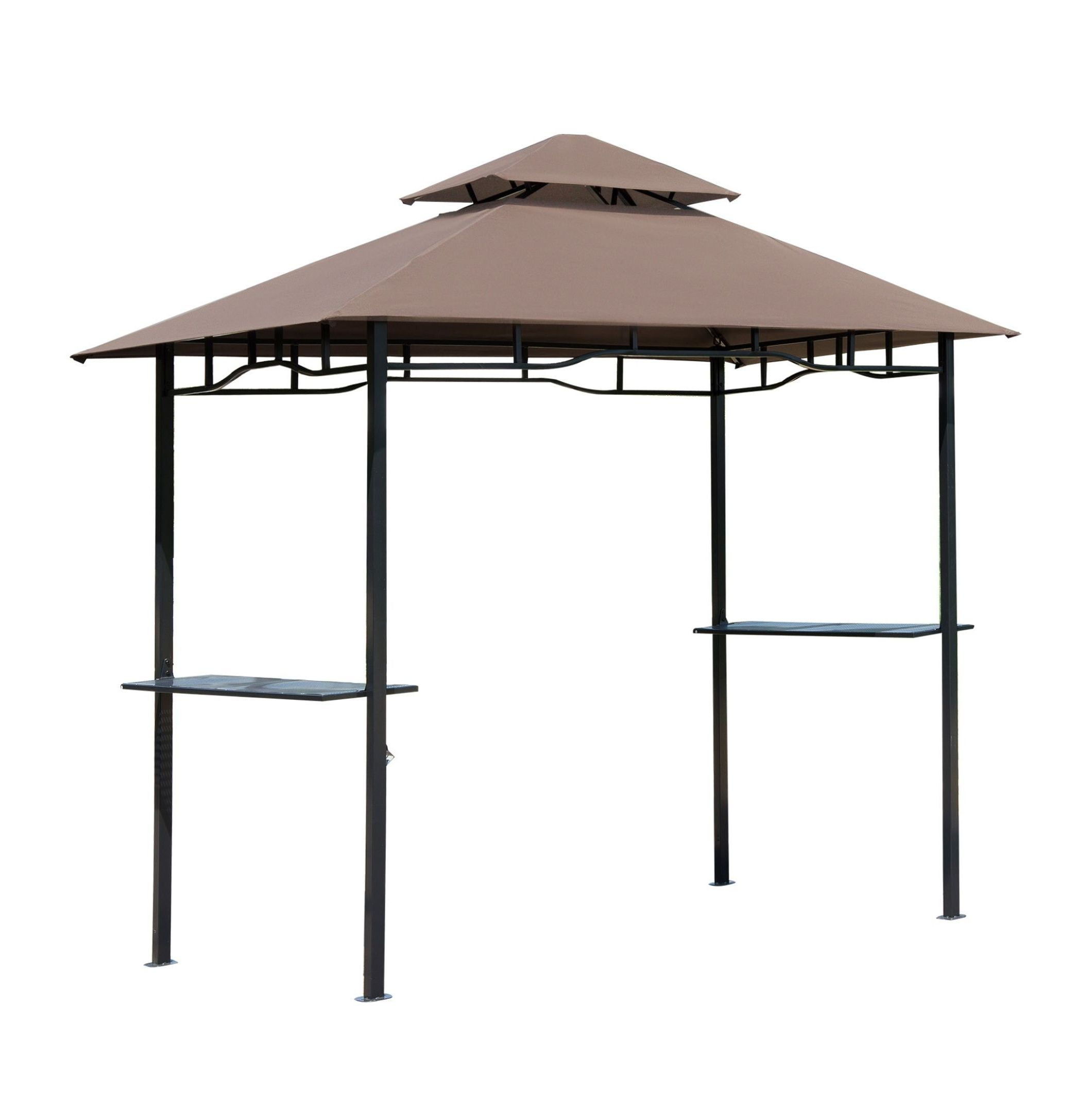 8' BBQ Grill Gazebo Canopy - Flame Retardant Outdoor Grill Shelter - 2 ...