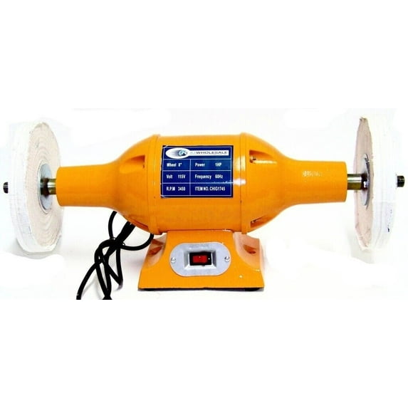 8" BENCH BUFFER POLISHER GRINDER CLEANER BENCH-TOP LONG SHAFTS H D ...