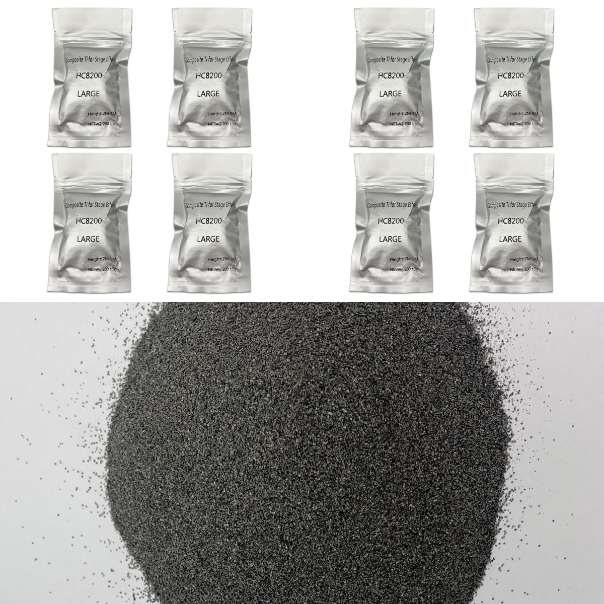 8 Bag 200g Ti Powder for Cold Spark Machine, 3-5m Height Outdoor Stage ...