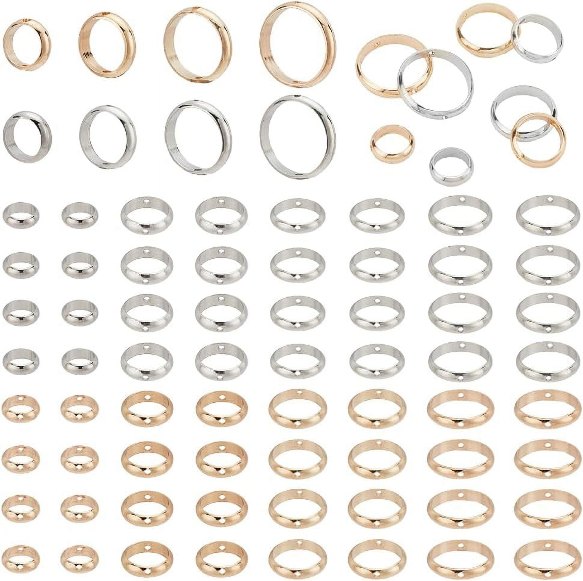 8 Bags 8 Style Brass Bead Frame for Earrings Hair Jewelry Accessories ...