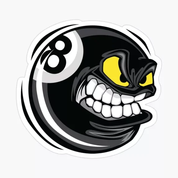 8 Ball Billiards Sticker Phone Decal Water Bottle Stickers Car Decals ...