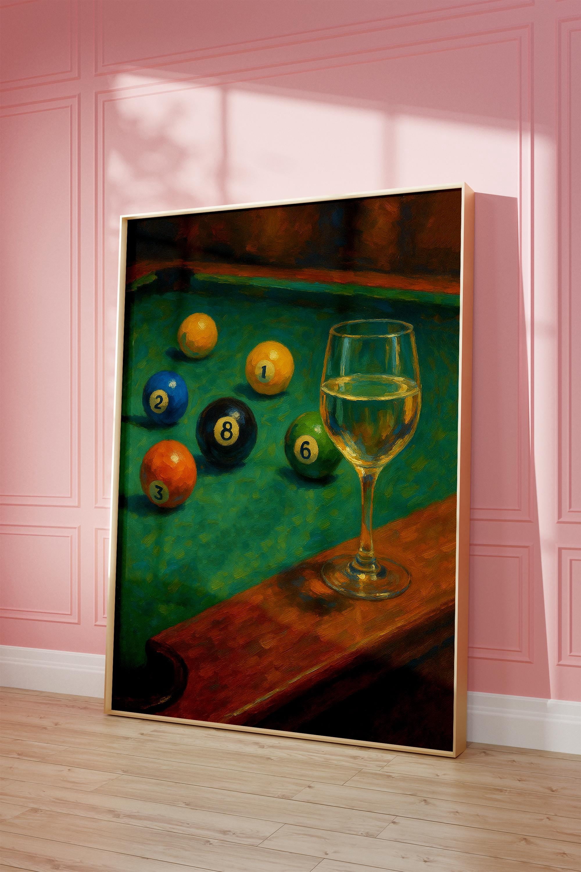 8 Ball Poster Vintage Pool Ball Print Trendy Wall Art Print Poster ...