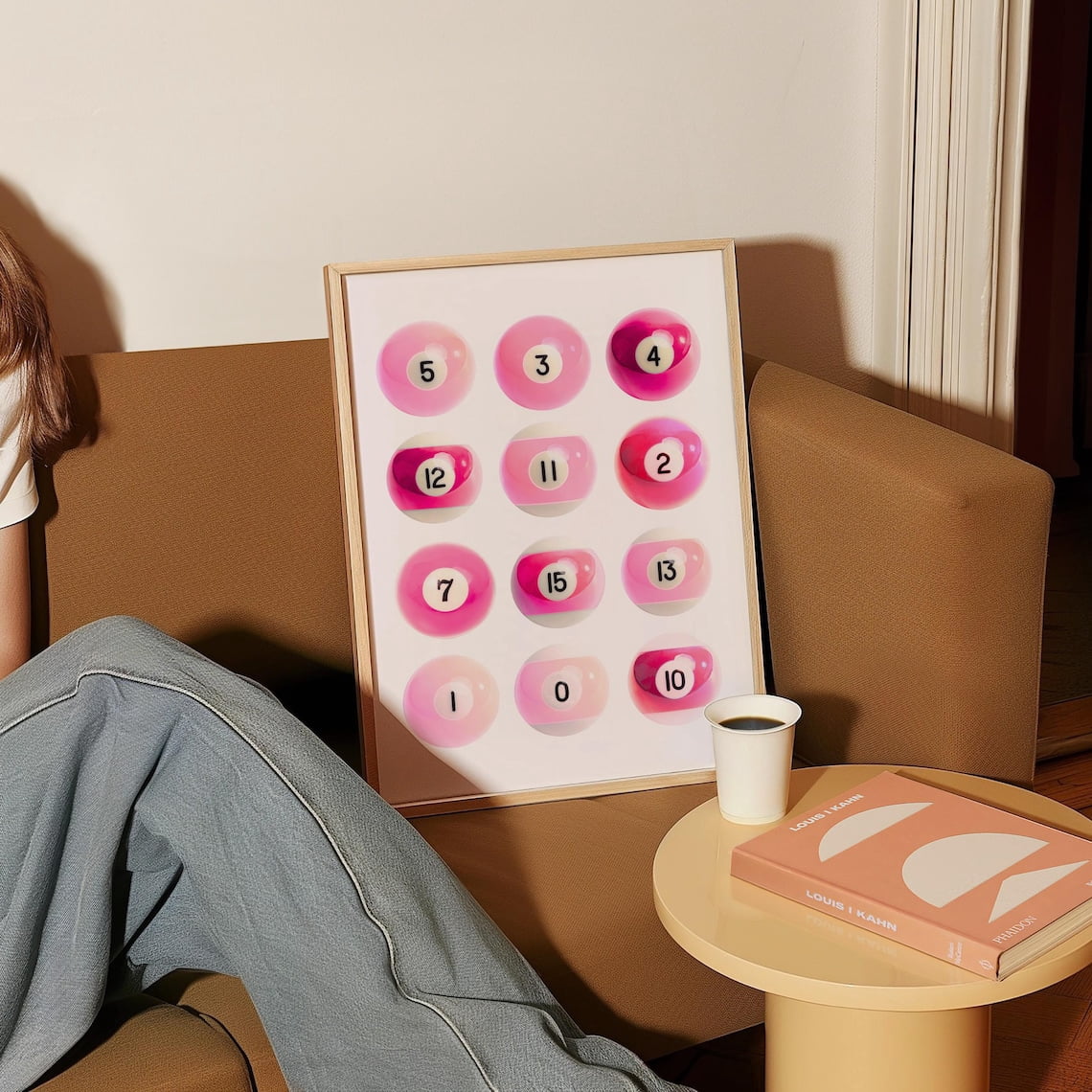 8 Ball Print Pink Trendy Wall Art Girly Art Prints College Dorm Decor ...