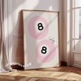 8 Ball Print Retro Lucky Girl Poster Funky Y2K, Stretched Canvas ...