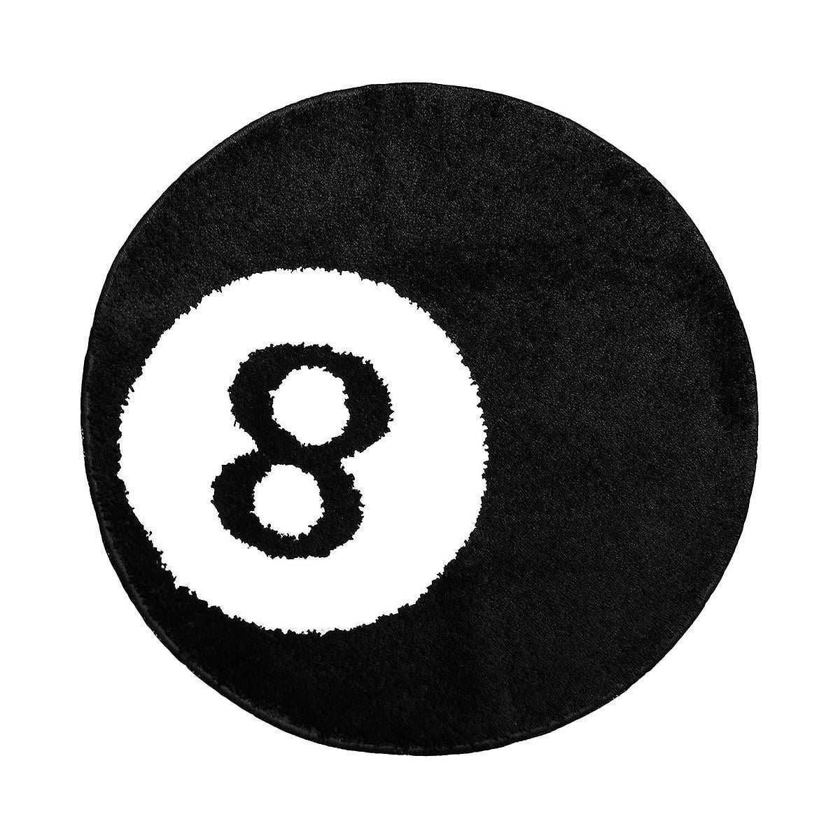 8 Ball Rug - 24 Inch White & Black Rug - Cool Rugs And Aesthetic Rugs ...