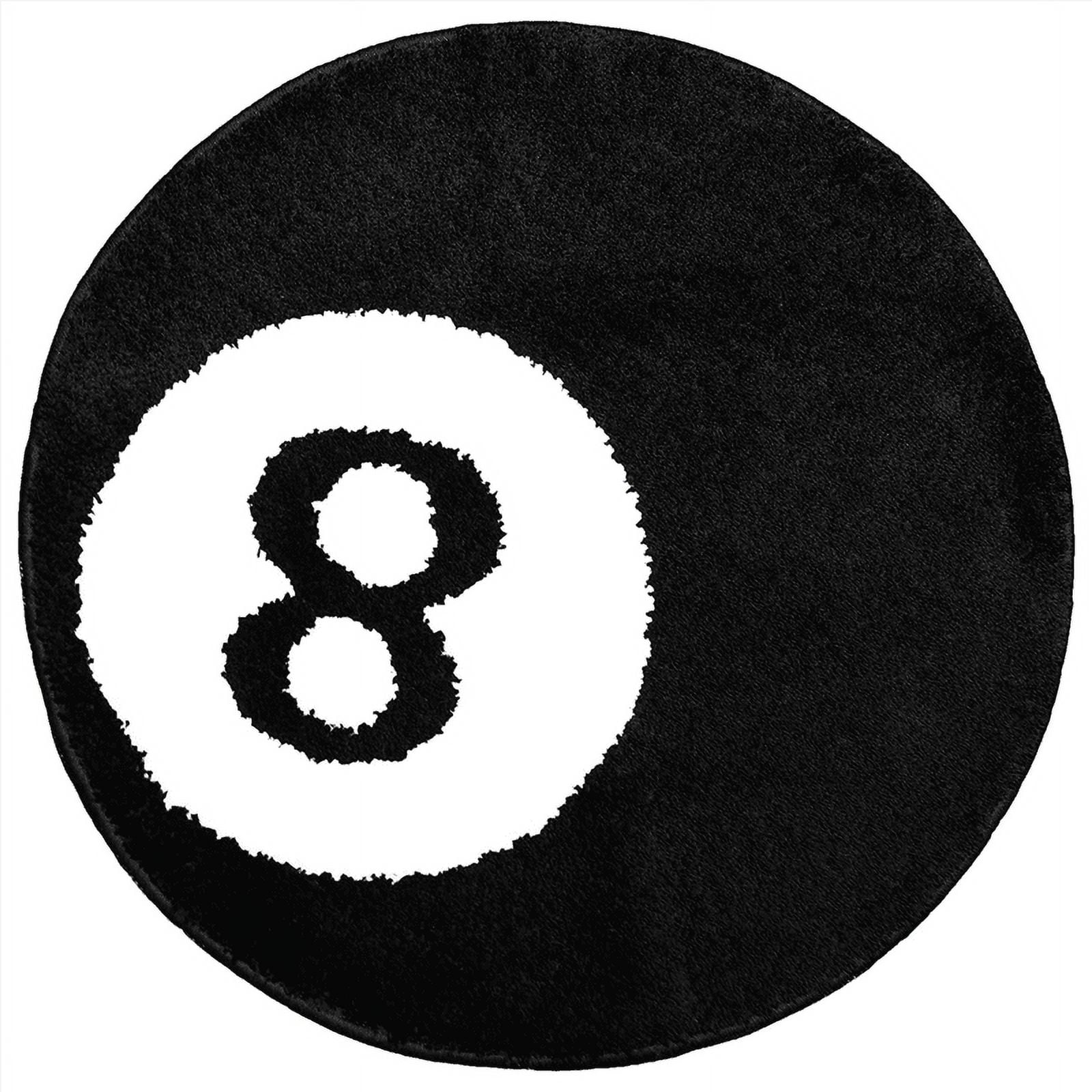8 Ball Rug - 32 Inch White & Black Cool Rugs and Aesthetic for Bedroom ...