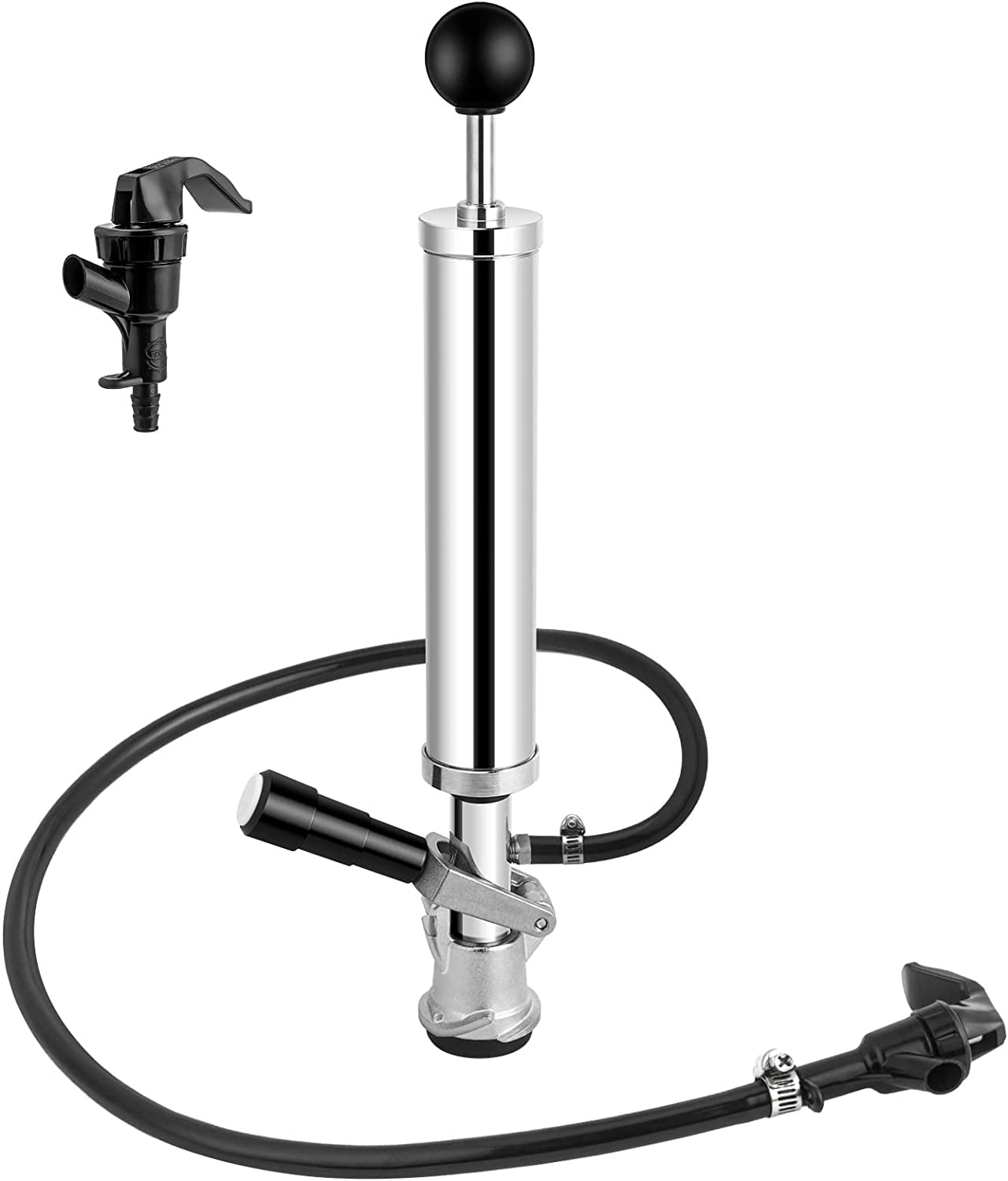 8’’ Beer Keg Party Pump, Heavy Duty Complete D-System Keg Pump, Durable ...