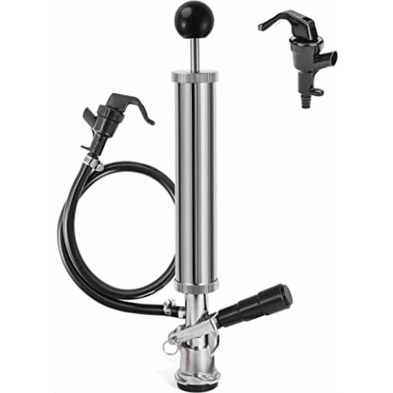 8” Keg Tap Beer Keg Party Pump, D System Beer Taps for Kegs, Kegerator ...