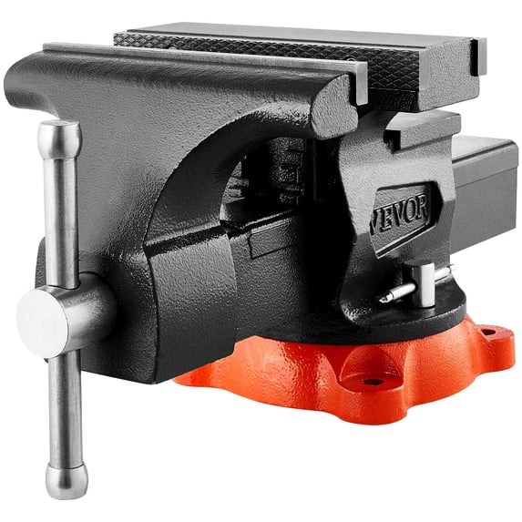 8" Bench Vise Multipurpose Heavy Duty Ductile Iron Swivel Locking Base ...