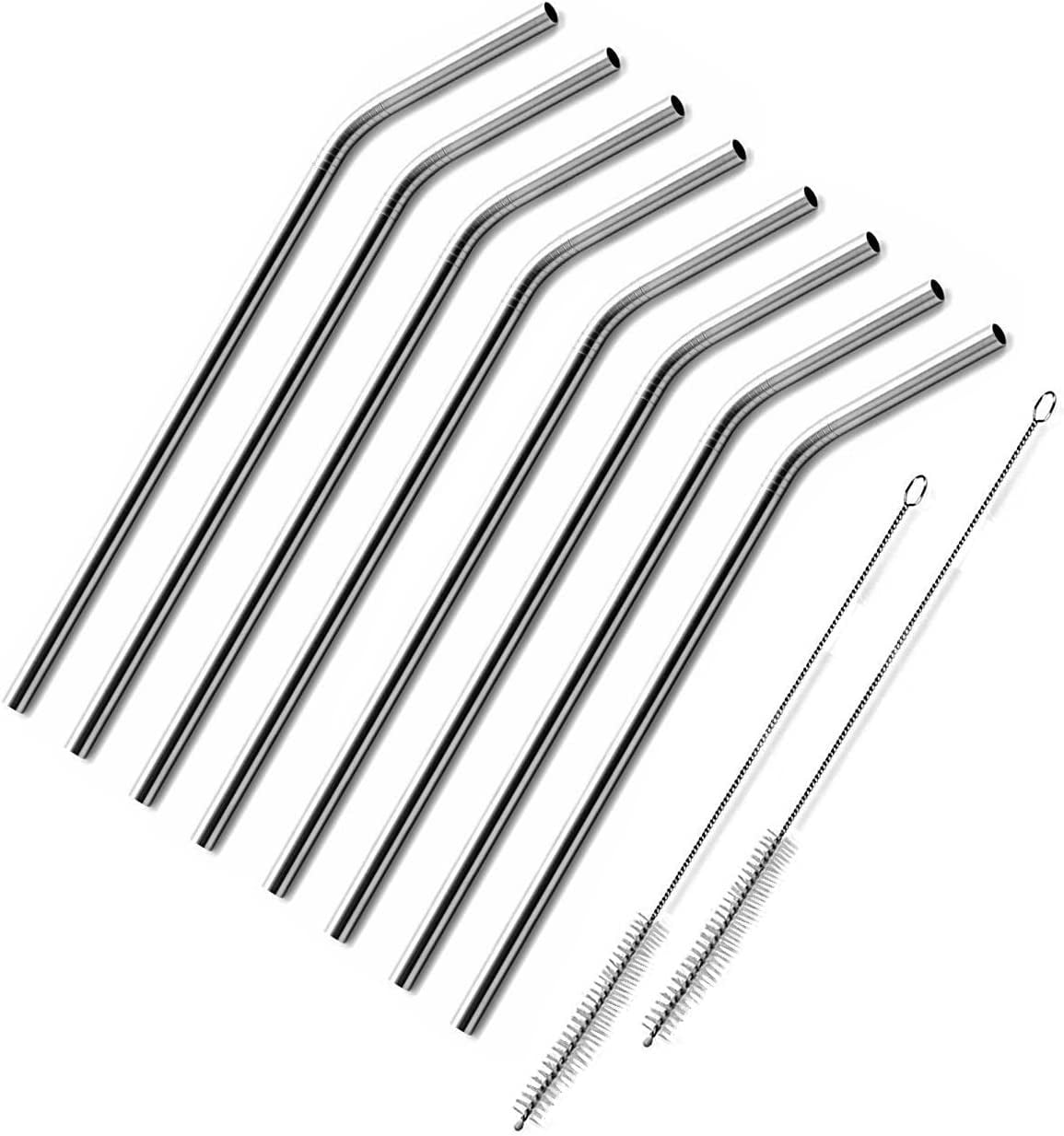 8 Bent 10.5" Stainless Steel Straws Extra LONG fits 30 oz & 20 oz Yeti ...