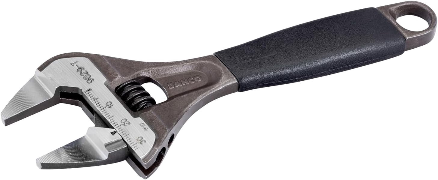 8" Big Mouth Adjustable Wrench with Handle, Wide Jaw, Slim Head, and ...