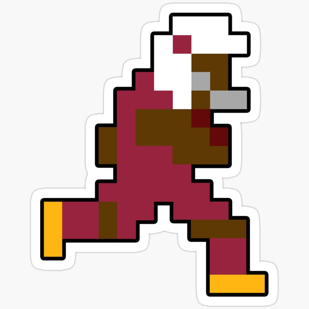 8-Bit Arizona Retro Pixel Football Player Sticker Phone Decal Water ...