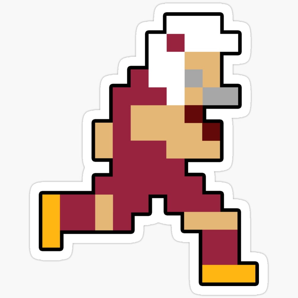 8-Bit Arizona Retro Pixel Football Player Sticker Phone Decal Water ...