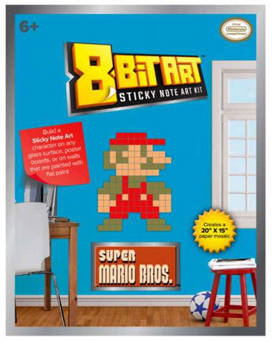 8-Bit Art 20" x 15" Mario Sticky Note Art Kit [Standing] - Walmart.com