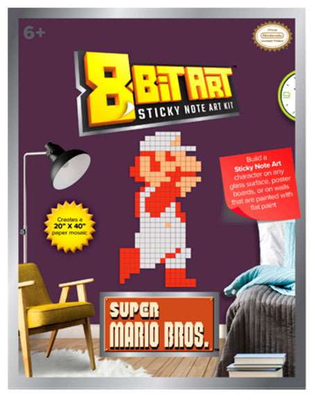 8-Bit Art 20 x 40 Fire Mario Sticky Note Art Kit - Walmart.com