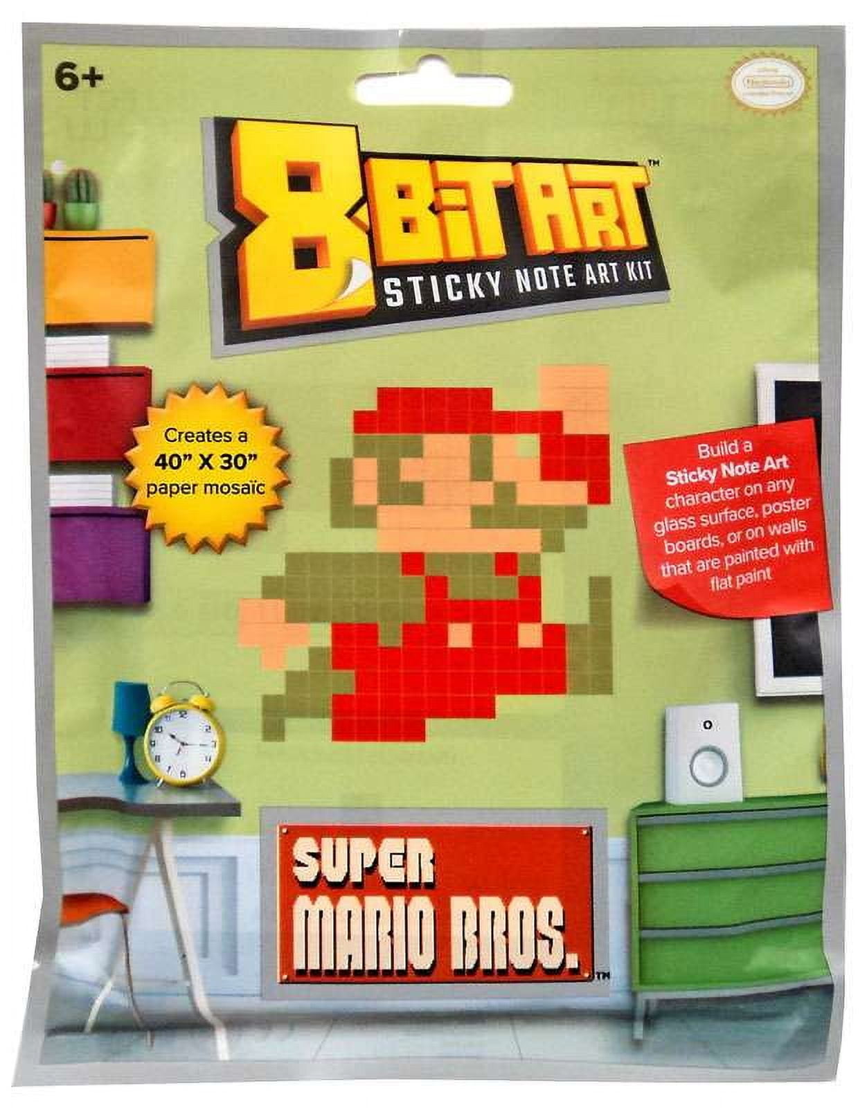 8-Bit Art 40 x 30 Mario Sticky Note Art Kit (Jumping) - Walmart.com
