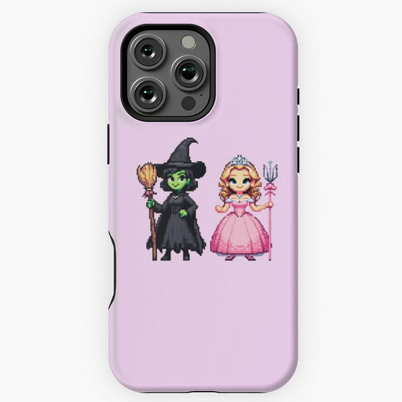 8-Bit Elphaba and Glinda Pixel Art iPhone Case 11 12 13 14 15 16 17 Pro ...