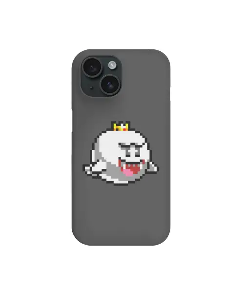8-Bit Ghost Boss Retro Gamer Pixel Art Phone Case for iPhone 16 15 14 ...