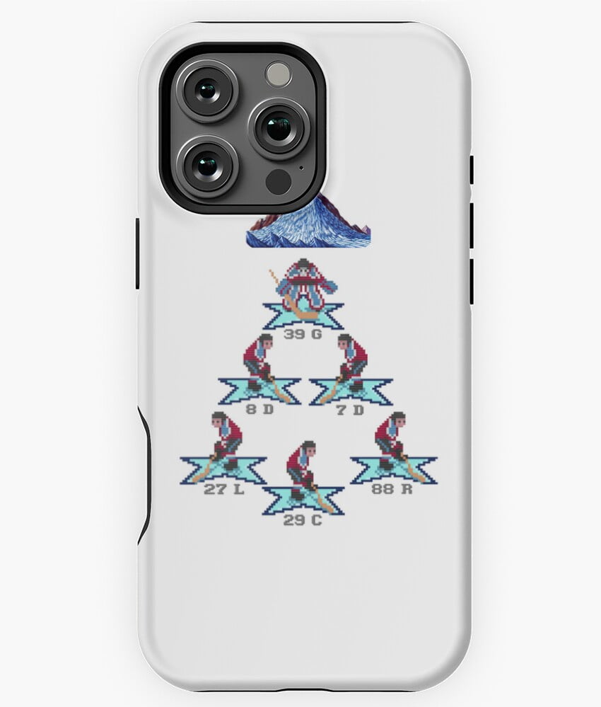 8-Bit Hockey Avalanche Current Roster Phone Case for iPhone 16 15 14 13 ...