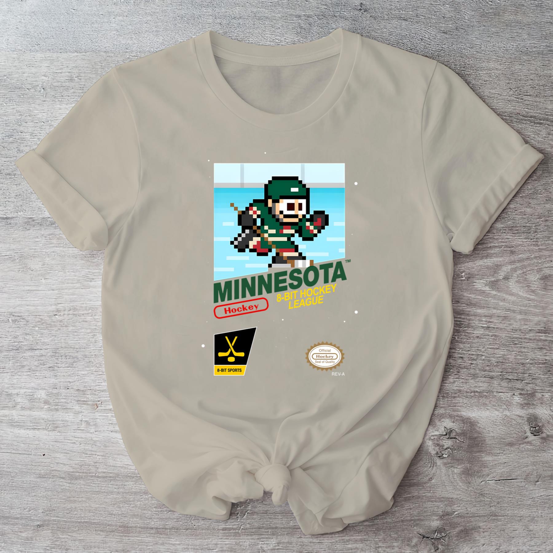 8-Bit Ice Rink Gamer Shirt, Retro Hockey Pixel Graphic Tee, Vintage ...