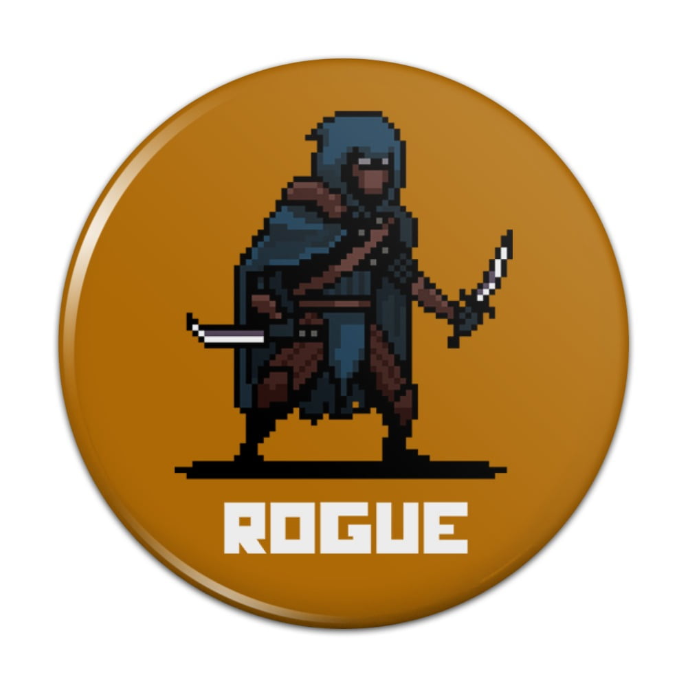 8-Bit Pixel Retro Rogue Thief Assassin Games RPG Pinback Button Pin ...