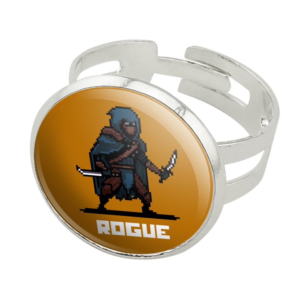 8-Bit Pixel Retro Rogue Thief Assassin Games RPG Silver Plated ...