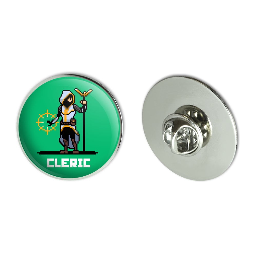 8-Bit Retro Pixel Cleric Priest Healer Games RPG Metal 1.1" Tie Tack ...