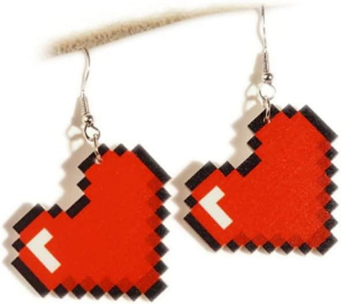 8 Bit Retro Pixel Earring Earrings Acrylic Video Game Sprites Icons ...
