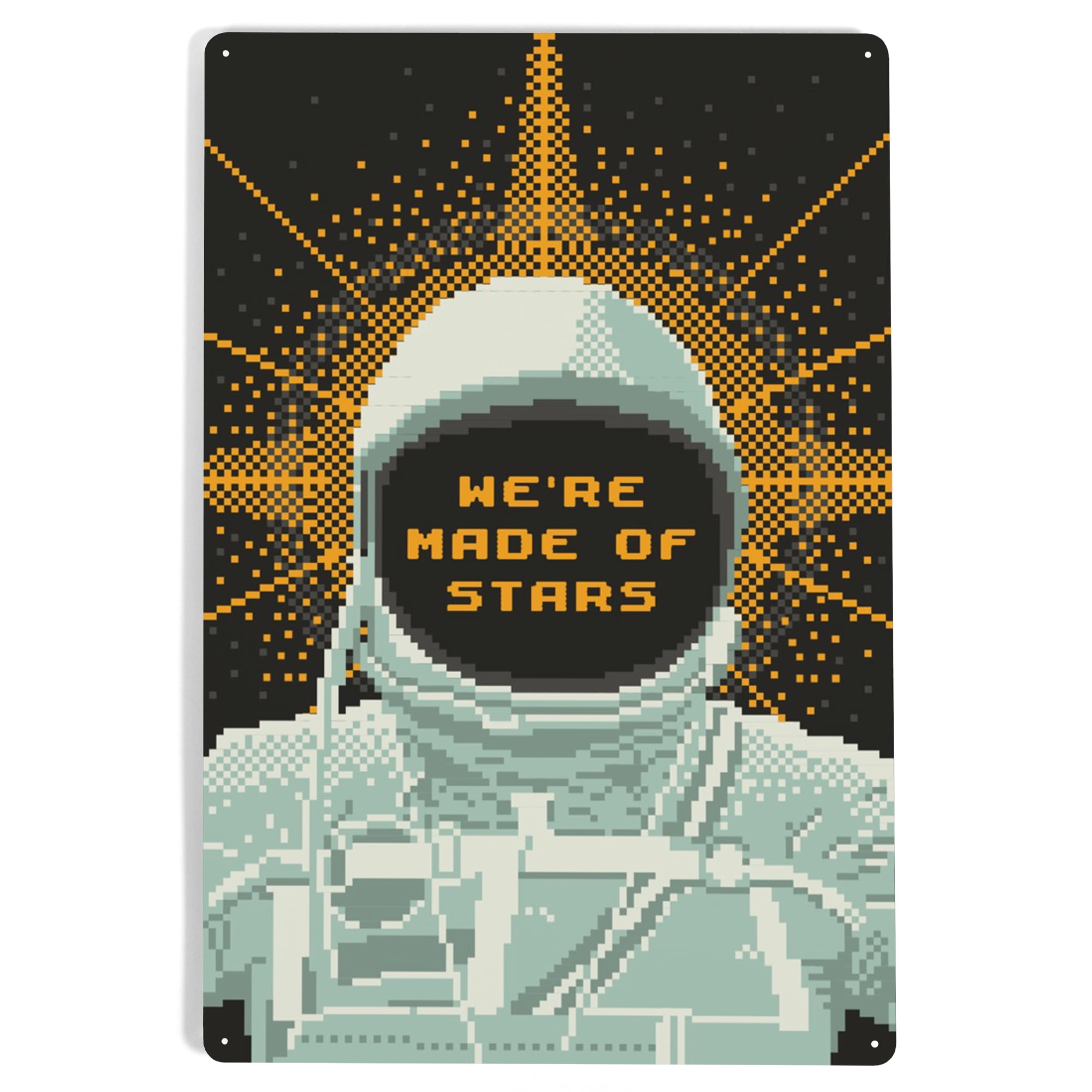 8-Bit Space Collection, Astronaut, We Are Made Of Stars (12x18 Aluminum ...