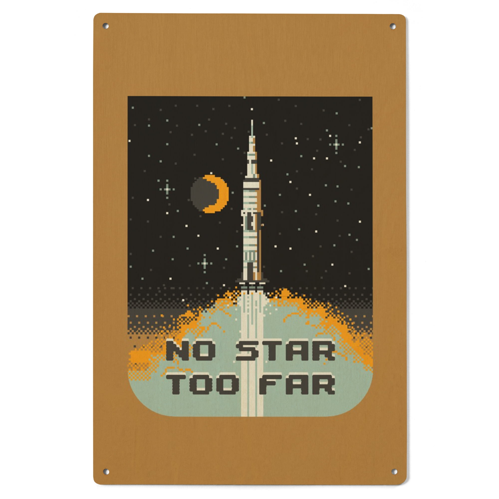 8-Bit Space Collection, Space Shuttle, No Star Too Far, Contour Birch ...