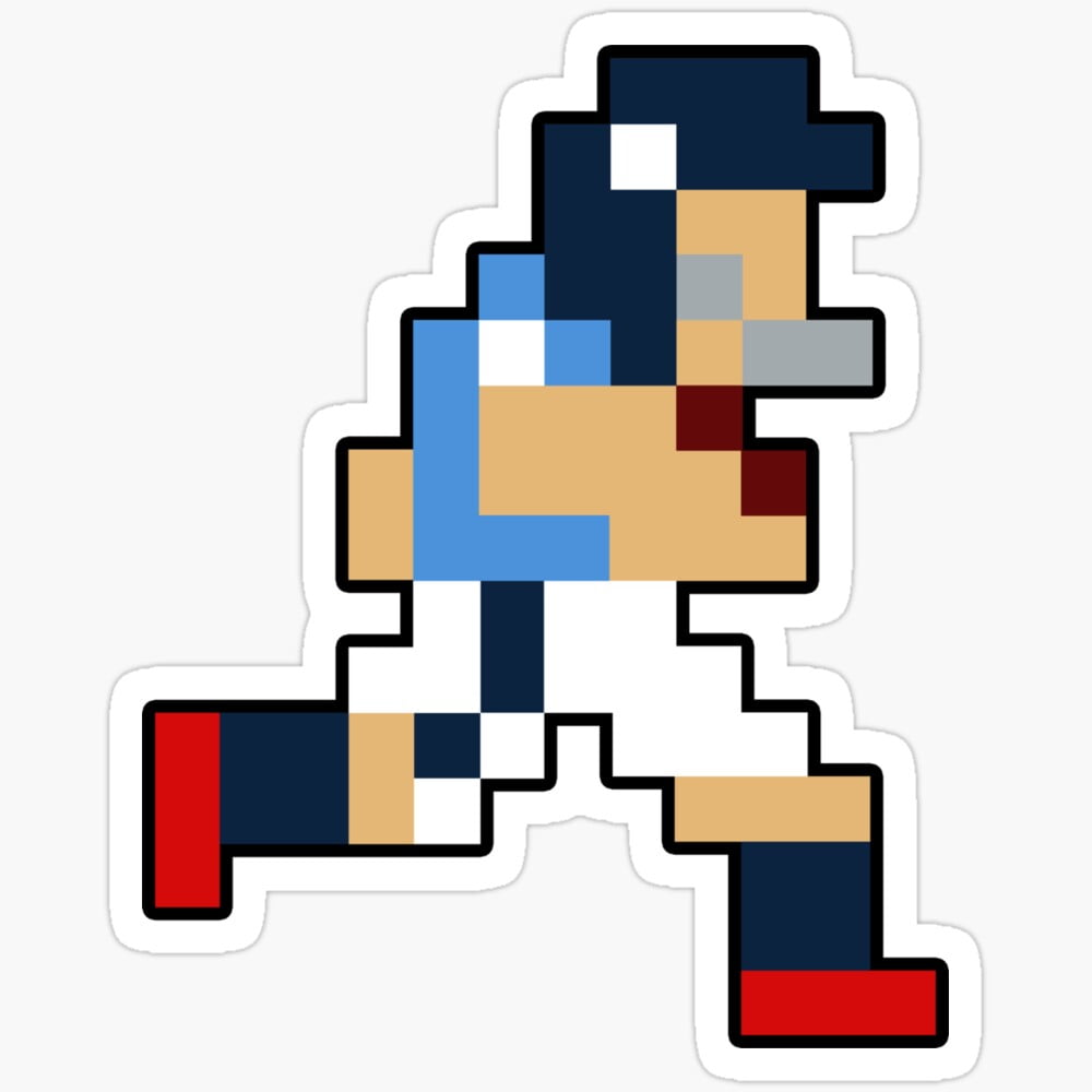 8-Bit Tennessee Retro Pixel Football Player Sticker Phone Decal Water ...