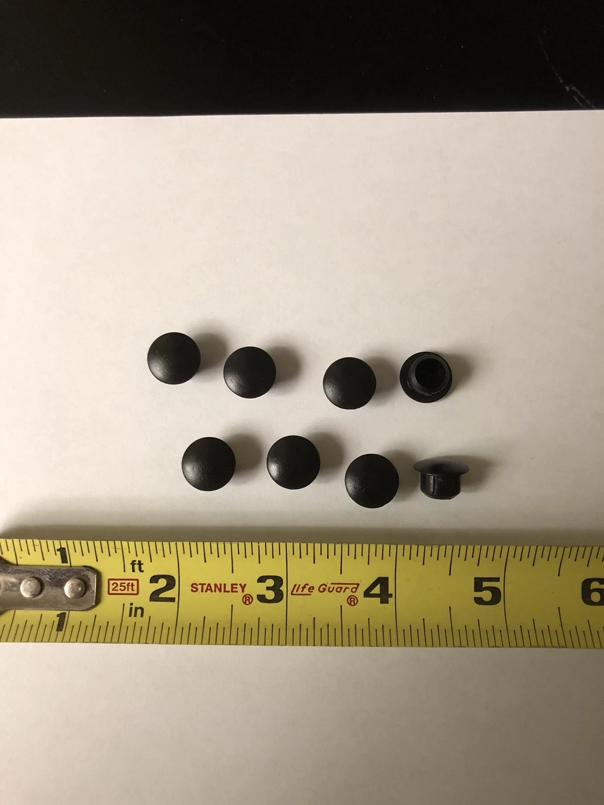 8 Black Colored Plastic Hole Plugs 3/8 Inch Window Frames, Cars 2-385 ...