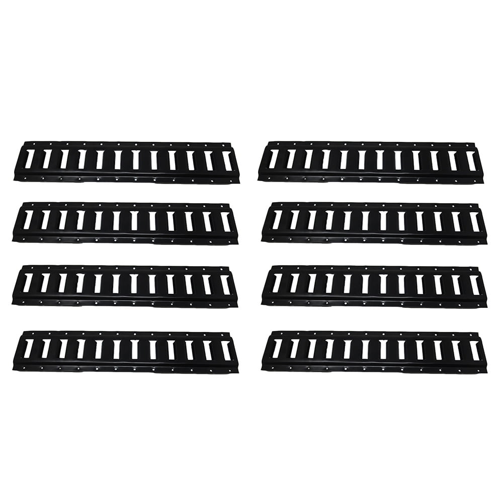 (8) Black Enamel Finish Steel E Track Tie-Down Rail System for Truck ...